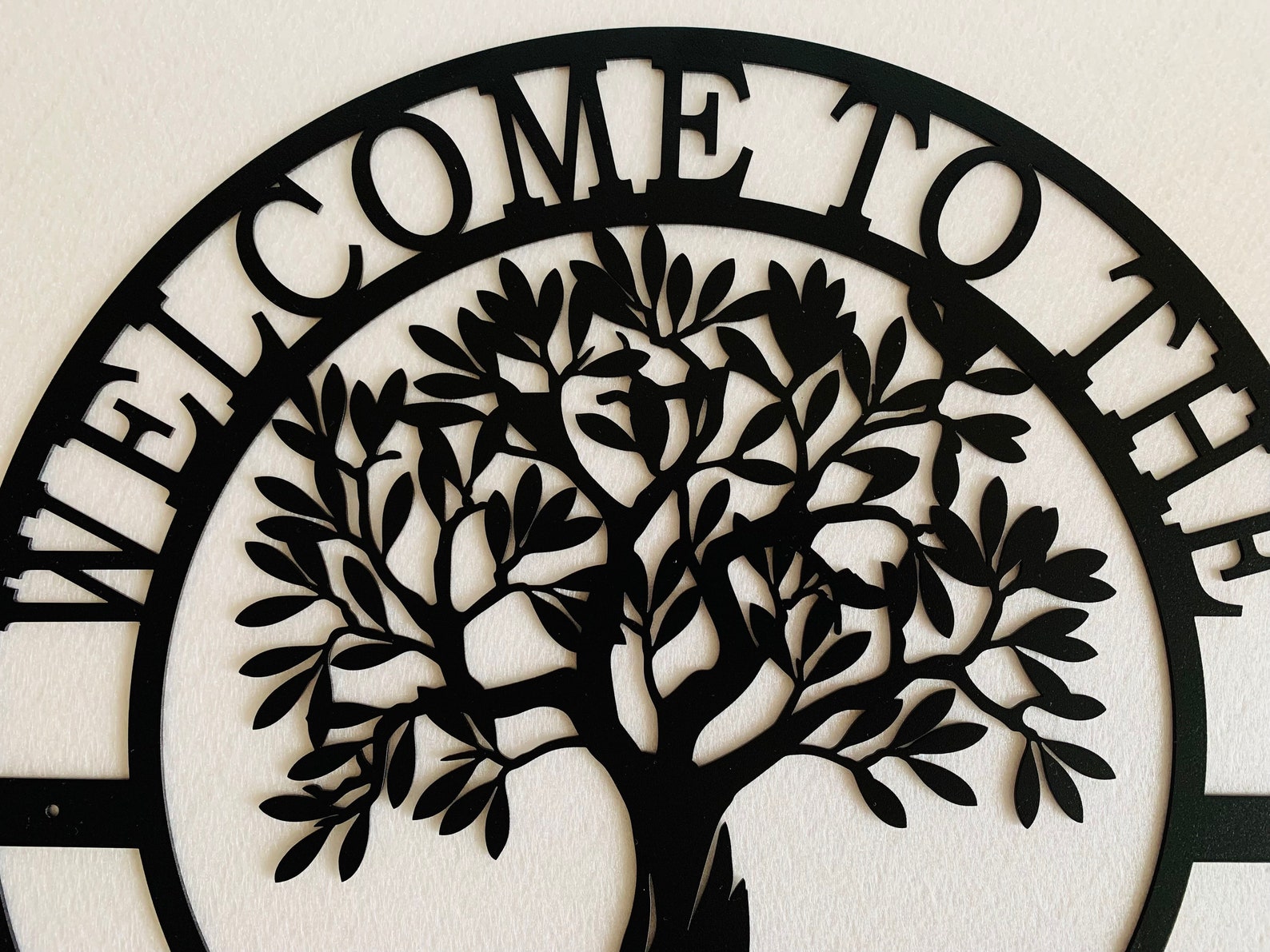 Custom Family Name Tree of Life Sign - Personalized Welcome Signage ...