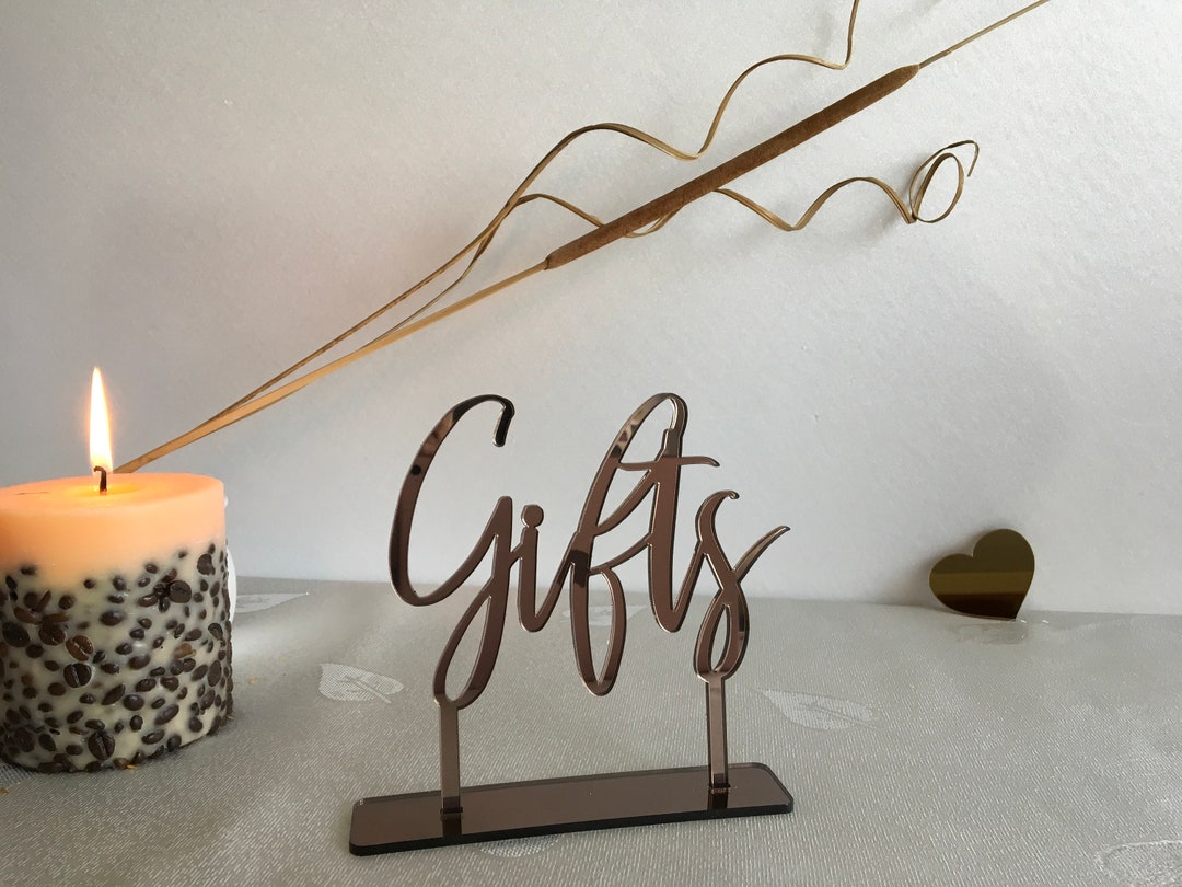 Custom Wedding Gifts Table Sign | Freestanding Acrylic Table Decor ...