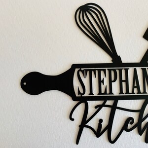 Personalized Metal Sign for Kitchen Custom Kitchen Name Sign Wall Art ...