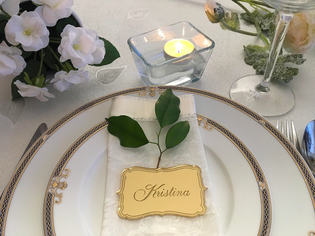 Personalized Wedding Dinner Party Names Laser Engraved Table - Etsy ...