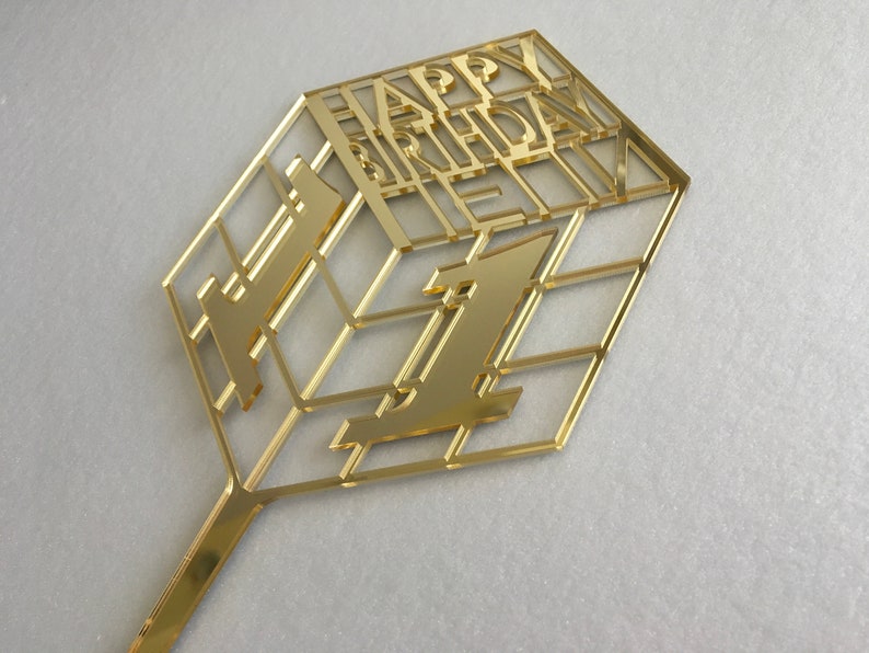 Rubik's Cube Cake Topper Personalized Any Name Age - Etsy Australia