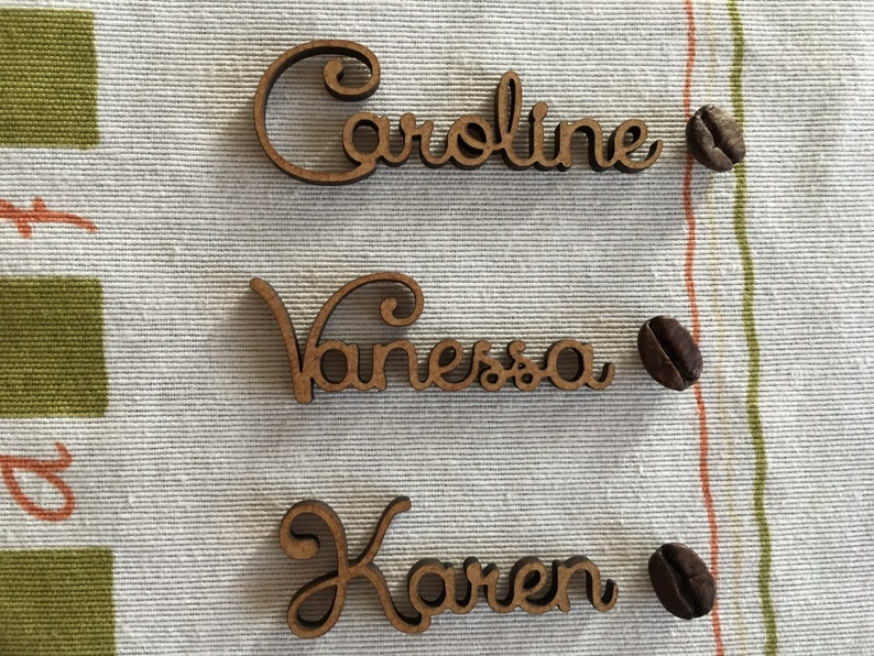 Party Favors Paper & Party Supplies Wooden place cards Small laser cut ...
