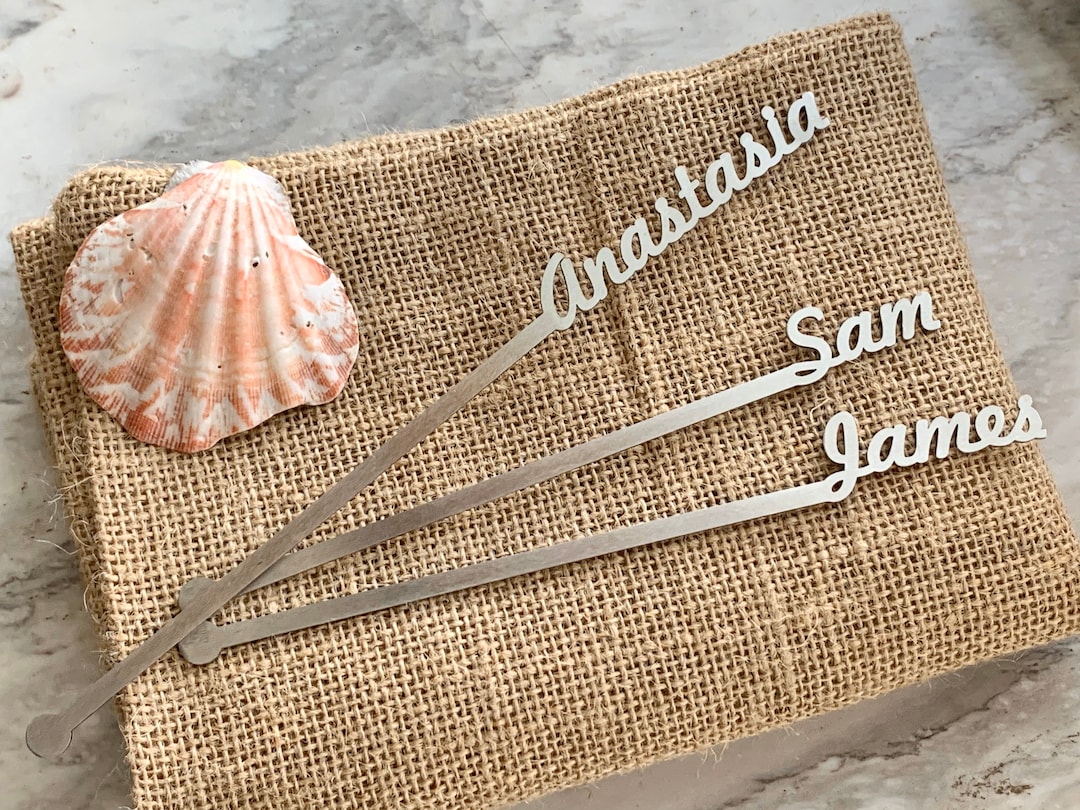 Personalized Swizzle Stir Sticks Custom Name Drink Stirrers Stainless ...