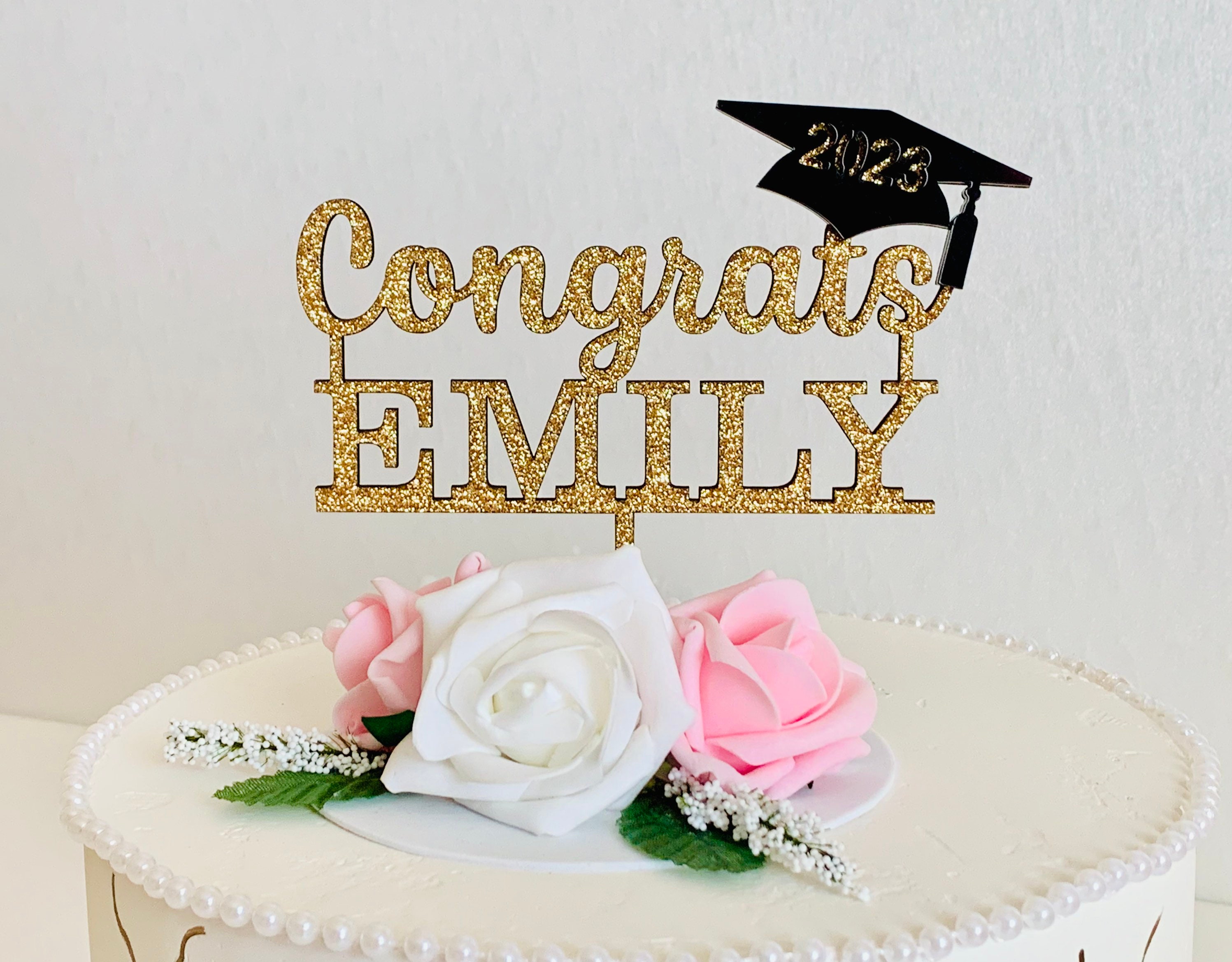 Graduation Cap Banner Cake Topper | atelier-yuwa.ciao.jp