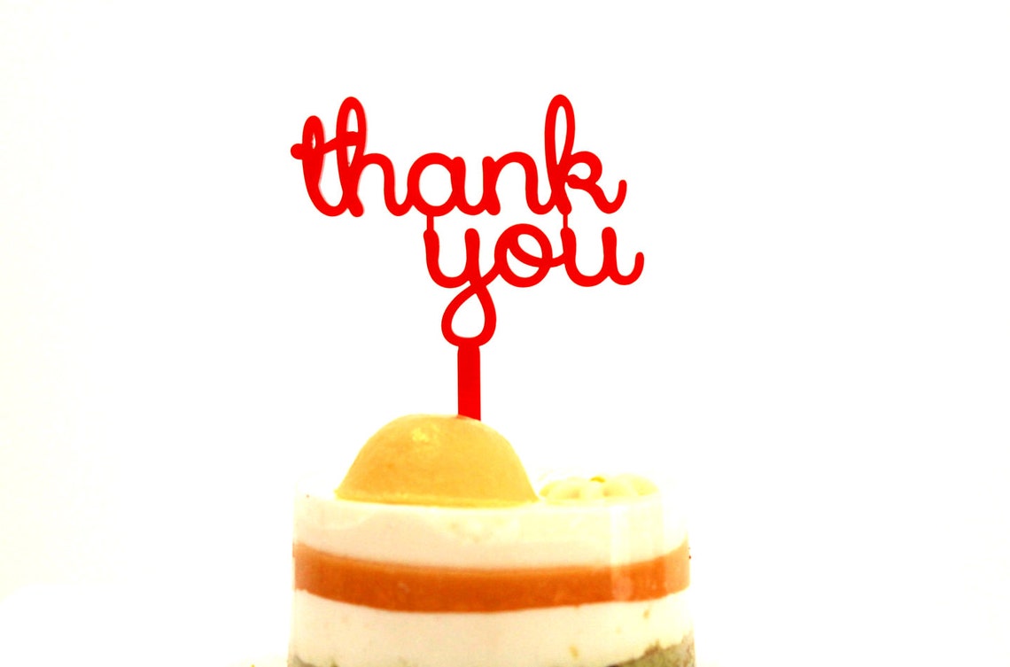 Thank You Cake Topper Picks for Thanksgiving Day Custom | Etsy