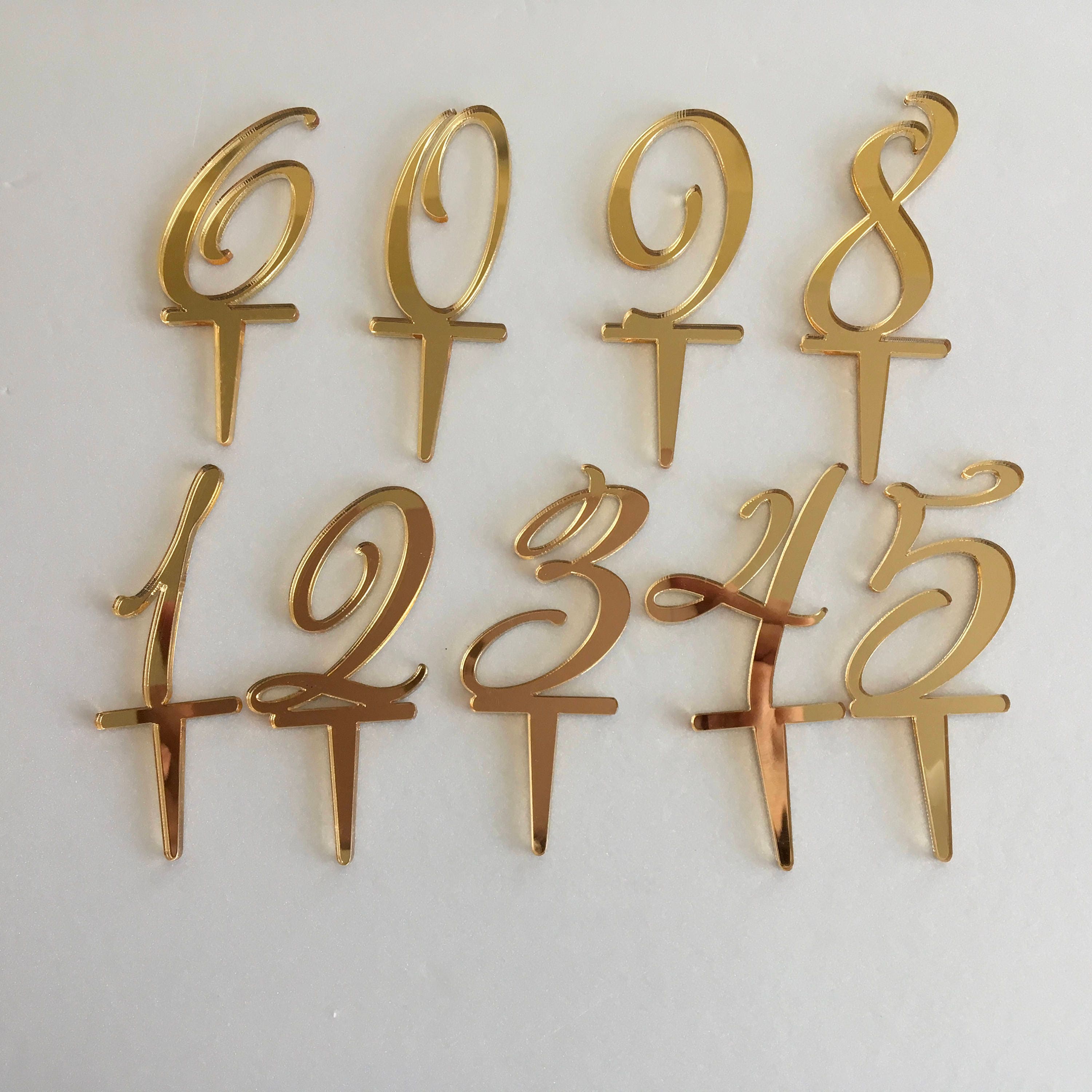 Number Cake Toppers Birthday Decorations Acrylic Number Picks - Etsy