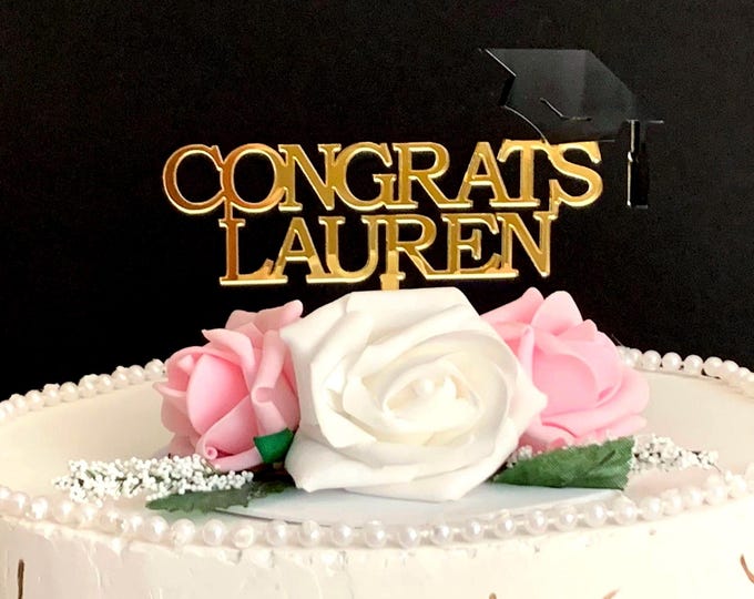 Congratulations Cake Topper Various Colors - Etsy