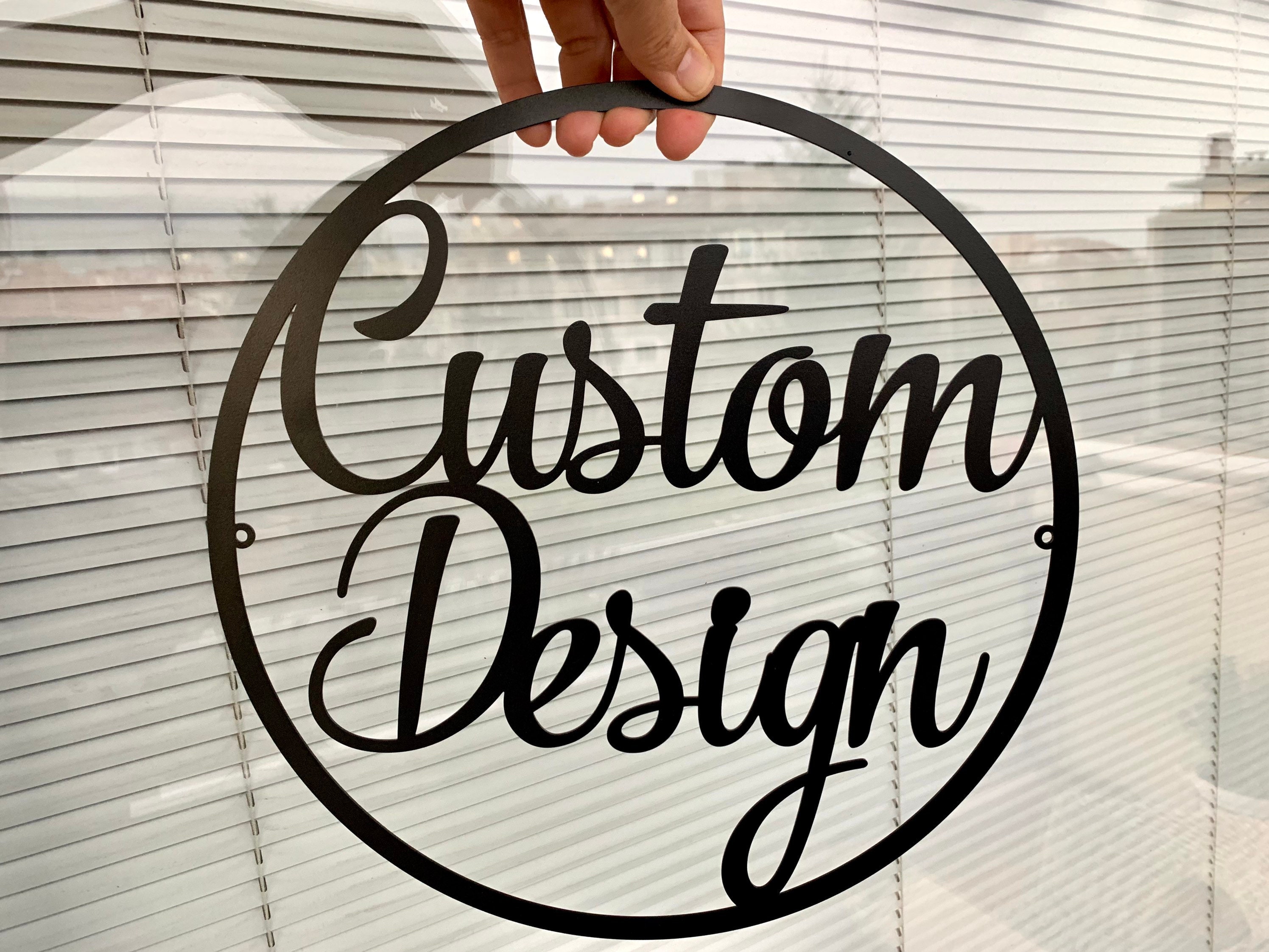 Custom Order, Personalized Design Logo, Any Font, Metal Sign Your Text ...