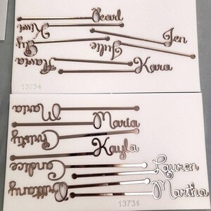 Personalized Wedding Drink Stirrers Gold Acrylic Swizzle Sticks ...