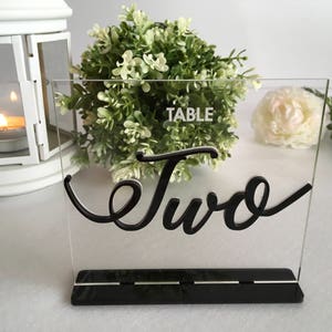 Personalized Wedding Table Numbers - Gold Mirror Acrylic Sign for ...