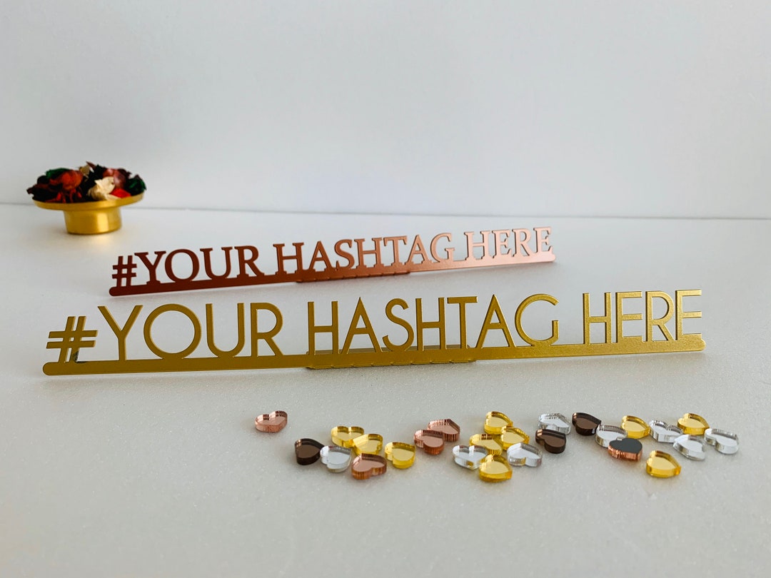 Hashtag Sign Personalized Metal Hashtag Wedding Decoration Freestanding ...