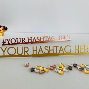 Hashtag Sign Personalized Metal Hashtag Wedding Decoration Freestanding ...
