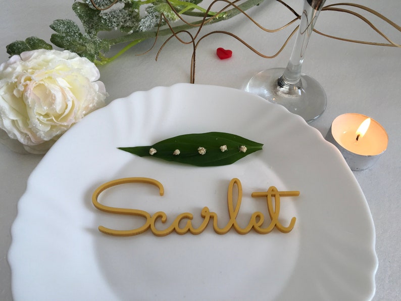 Personalized Wedding Place Table Cards Laser Cut Names Guest - Etsy Denmark