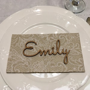 Red Place Cards Valentines Decor Dining Table Decorations Personalized ...
