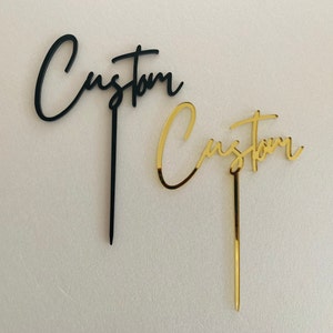 Personalized Cake Topper Custom Order Your Design Cupcake Wedding ...