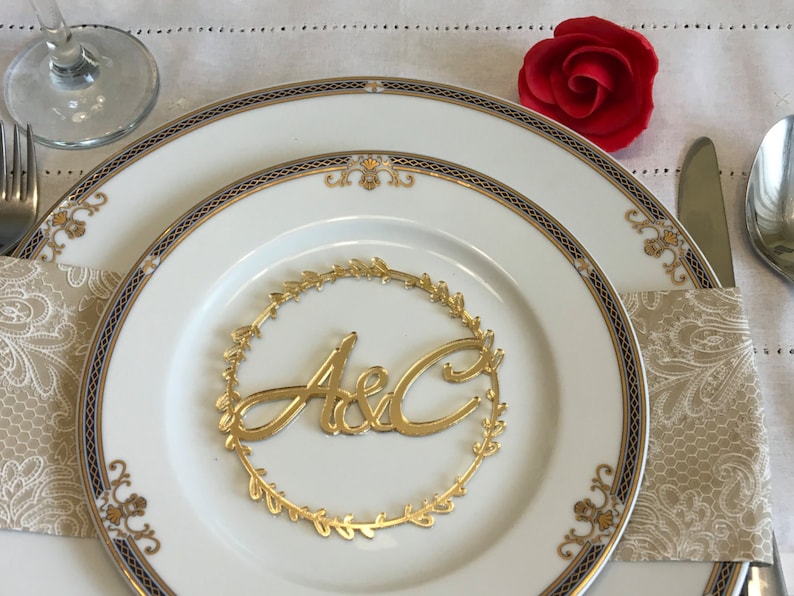 Custom Wedding Initials Personalized Monogram Letters Laser - Etsy