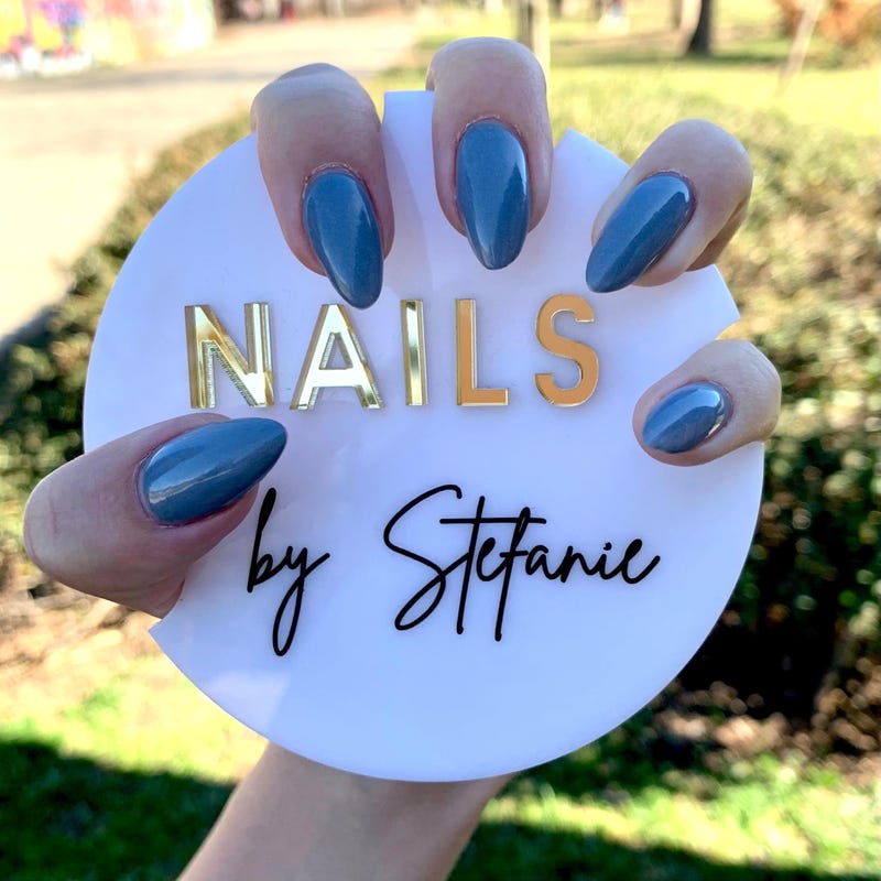 Acrylic Circle Nails By - Etsy