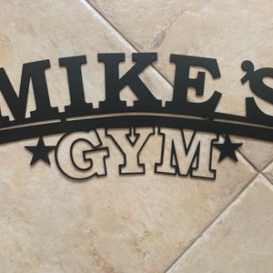 Personalized Gym Metal Sign Custom Name Plaque Home Gym Sign Fitness ...