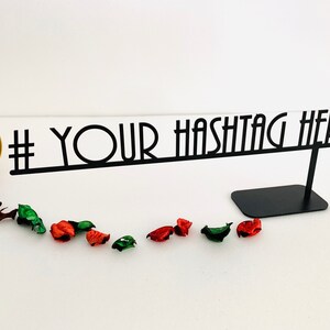 Personalized Hashtag Laser Cut Name Sign Stand Tabletop Signage ...