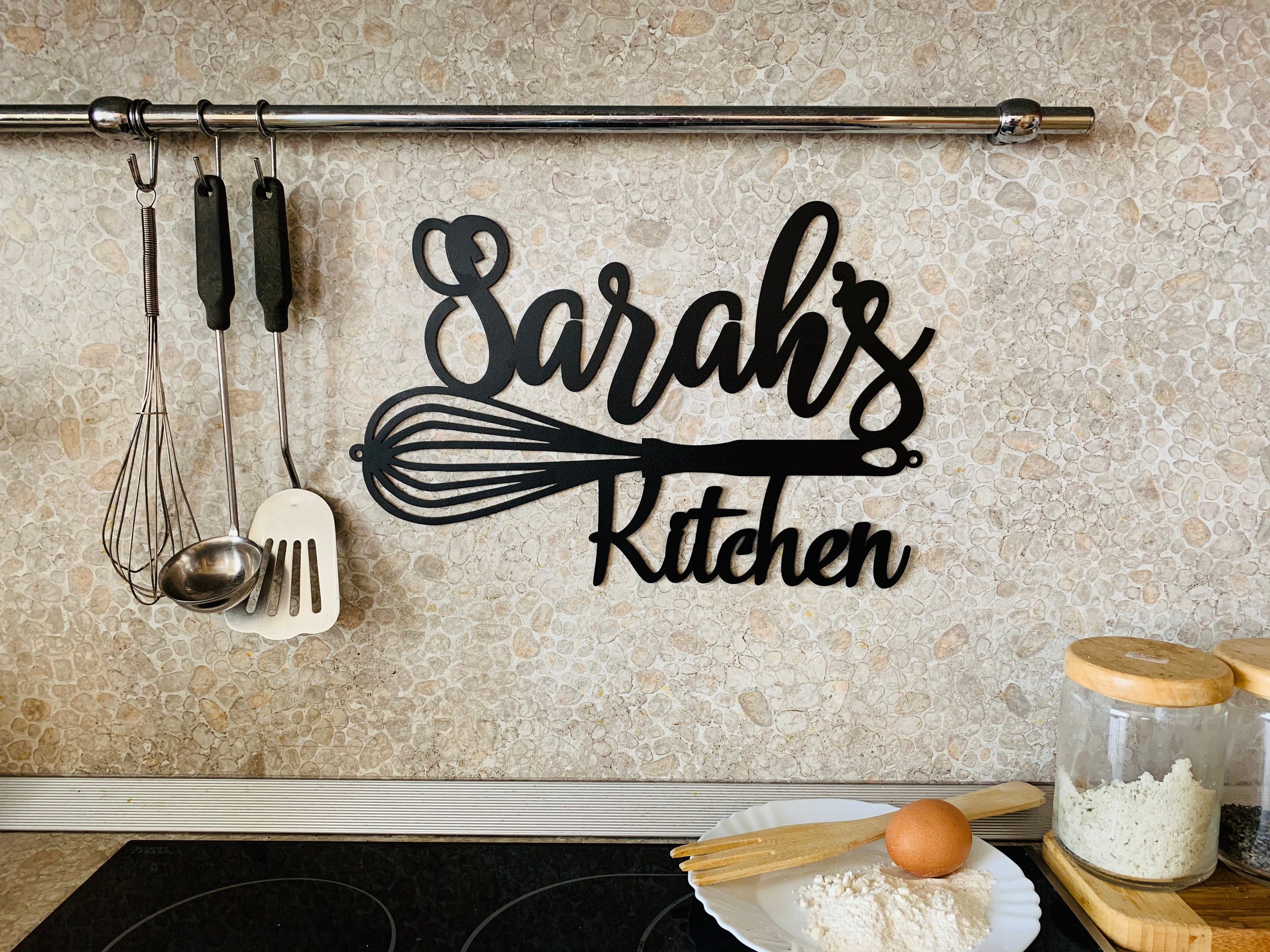 Custom Kitchen Name Sign Personalized Metal Indoor Sign For Etsy
