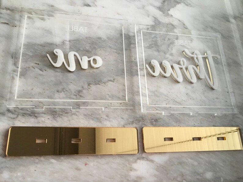 Wedding Table Numbers Clear Acrylic Wedding Signs Laser Cut - Etsy