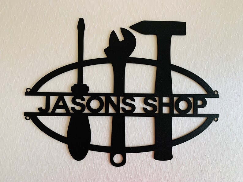 Personalized Metal Garage Sign Custom Name Work Shop Metal - Etsy