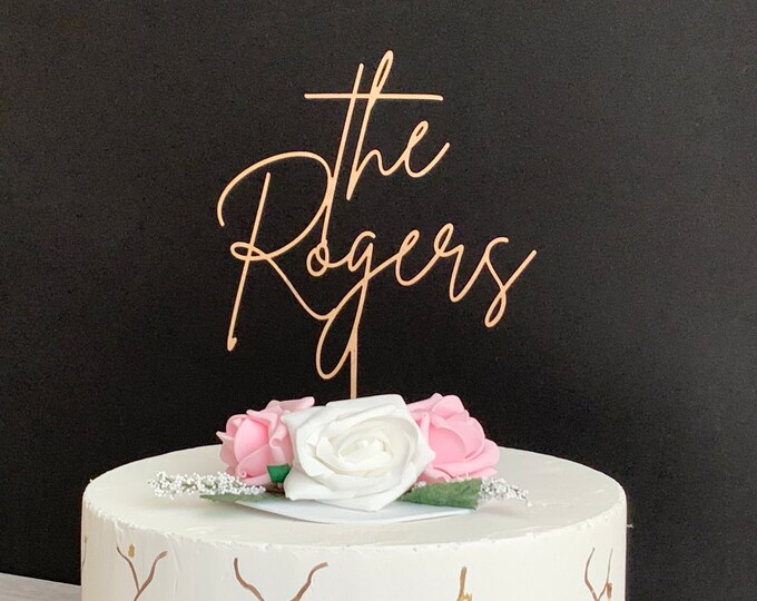 Personalized Wedding Cake Topper Wood Cake Topper Custom Mr and Mrs ...