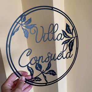 Personalized Villa Sign Custom Villa Name Sign Metal Wall Art Outdoor ...