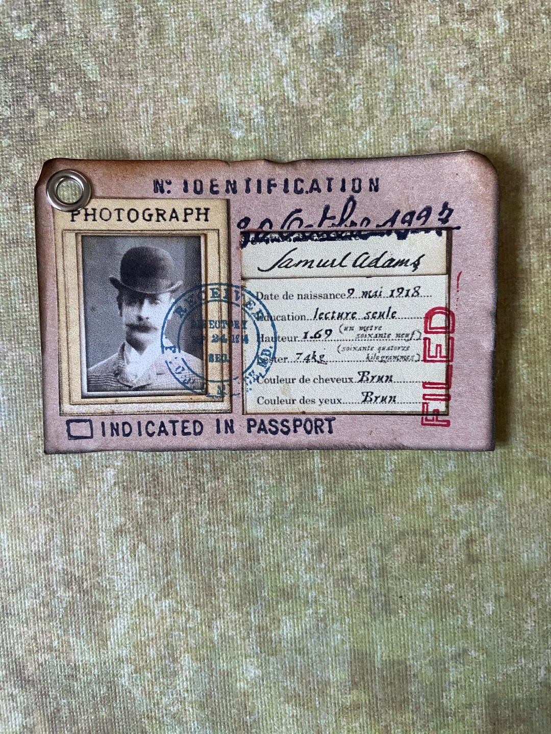 Photo Identification Card, Passport, Travel Document, 3.25 X 2.25 ...