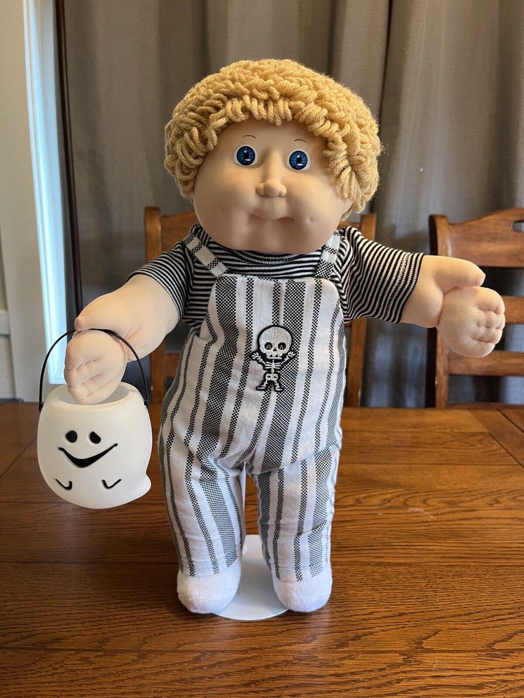 1980s Cabbage Patch Kid Blonde Boy Blue Eyes HM12 Skeleton Halloween ...