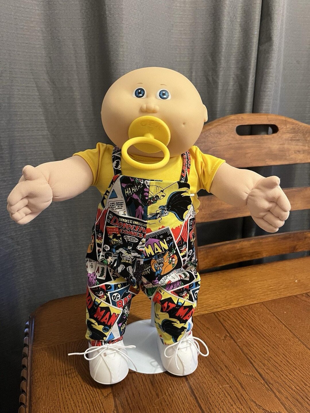 1980s Cabbage Patch Kid Bald Blue Eyes Dimple Paci Batman Comic ...