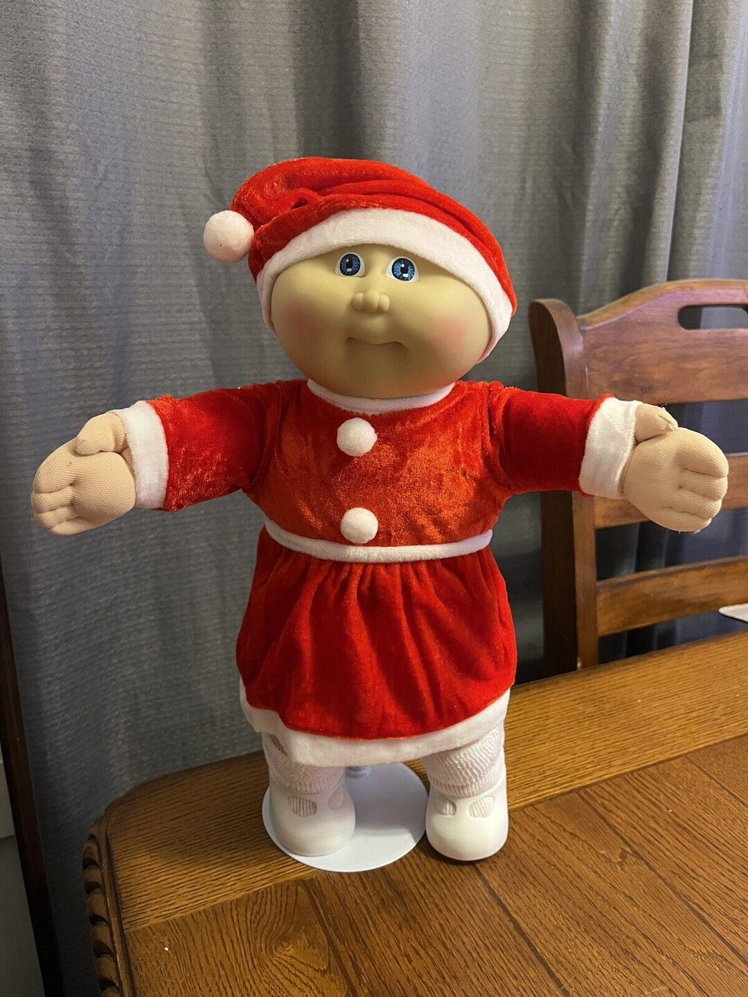 1980s Cabbage Patch Kid Bald Blue Eyes IC1 Christmas Santa Hat and ...
