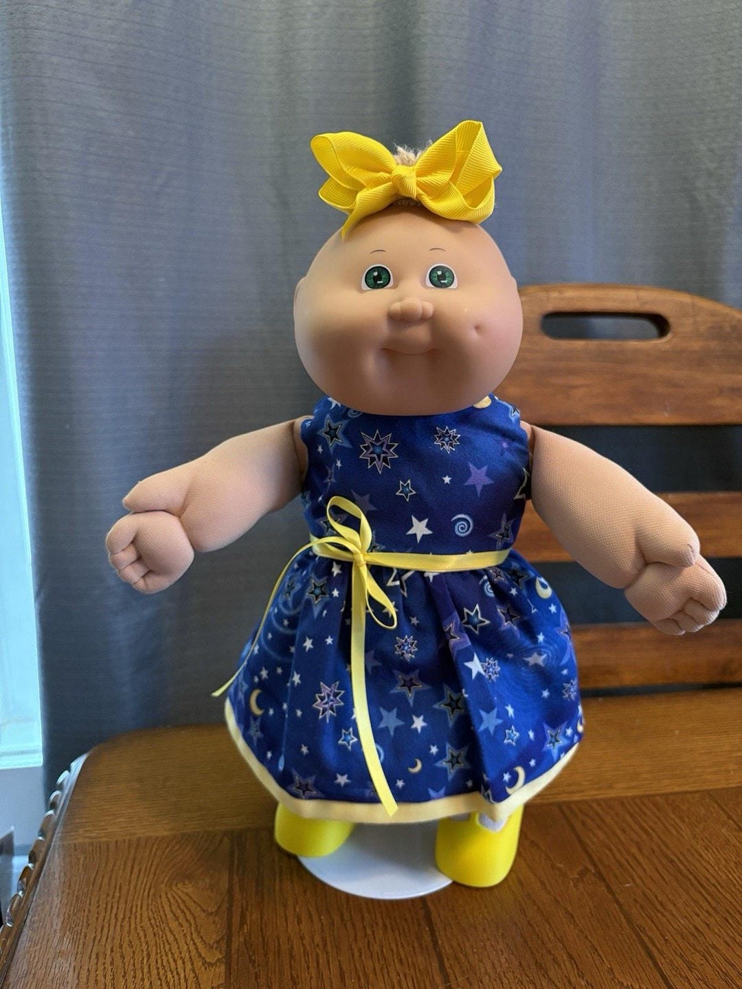 1980s Cabbage Patch Kid Preemie Baby Blonde Tuft Green Eyes Celestial ...