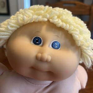 1980s Cabbage Patch Kid Lemon Hair Blue Eyes Witch Hat Halloween Spiderweb Dress - Etsy