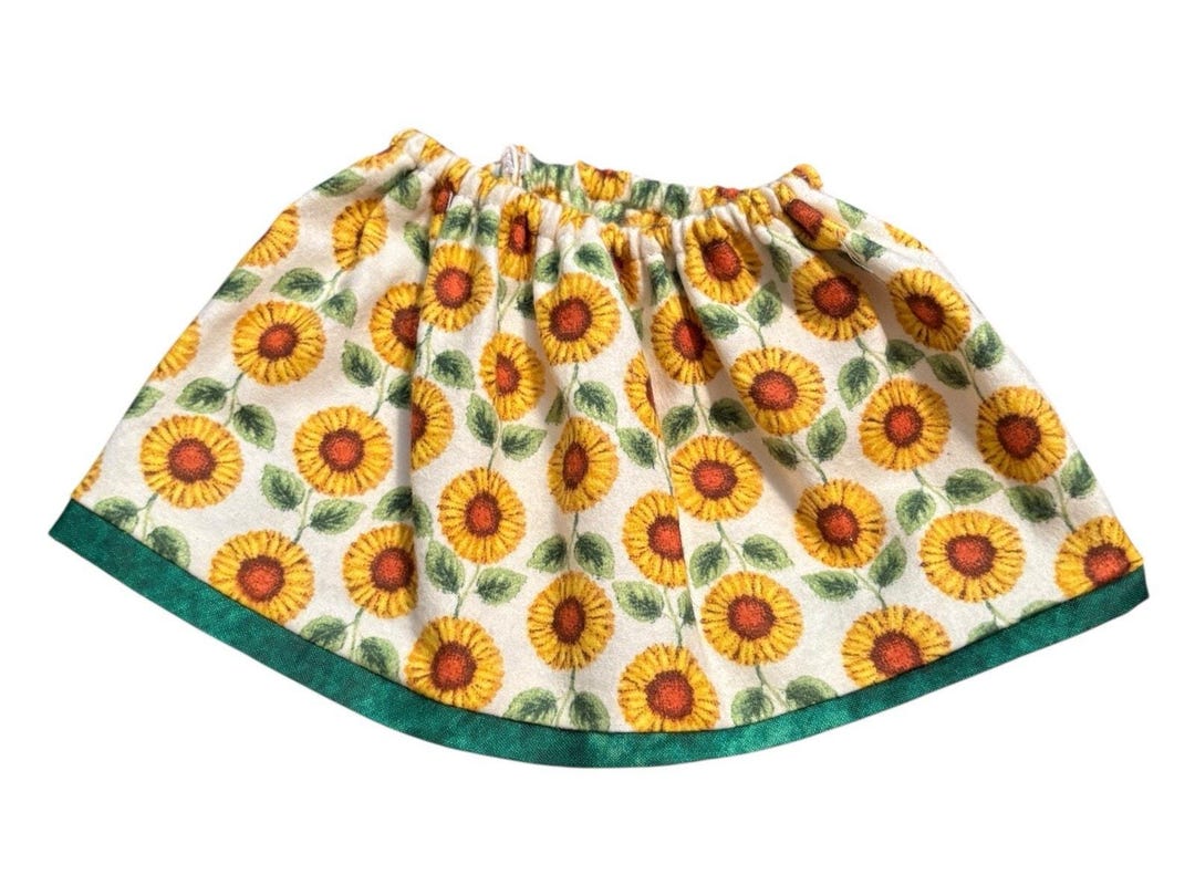 Handmade Skirt for Cabbage Patch Kid 16” Doll - Sunflower Green Trim ...