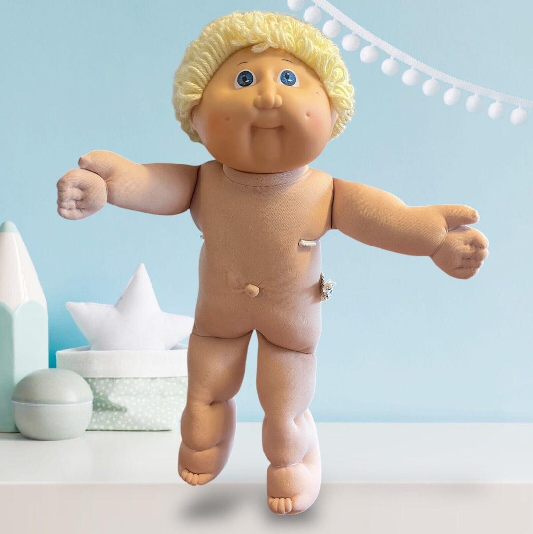 1980s Cabbage Patch Kid TLC Doll Lemon Blonde Hair Blue Eyes HM2 ...