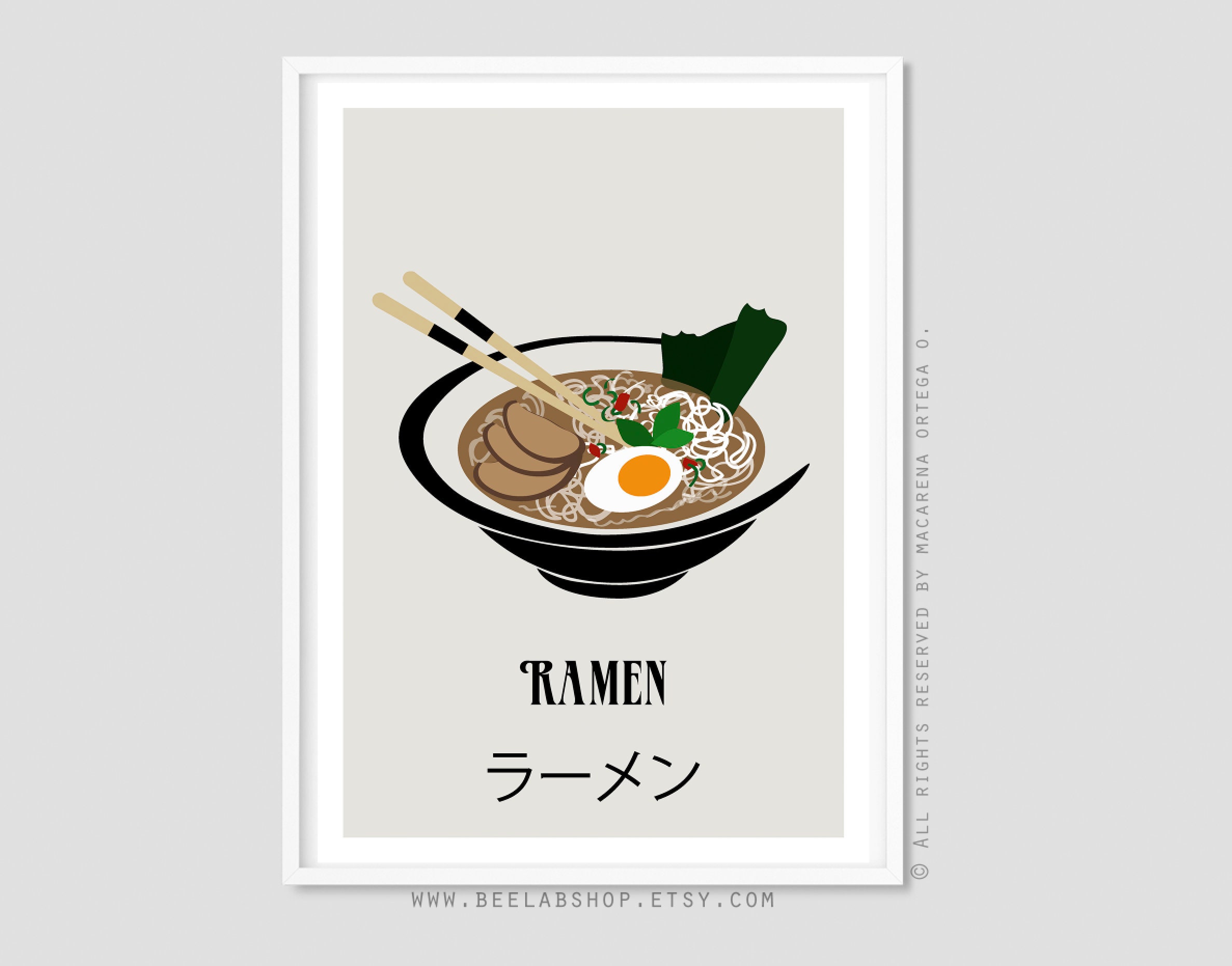 Ramen Art Print Ramen Poster Japanese Food Print Art Print | Etsy