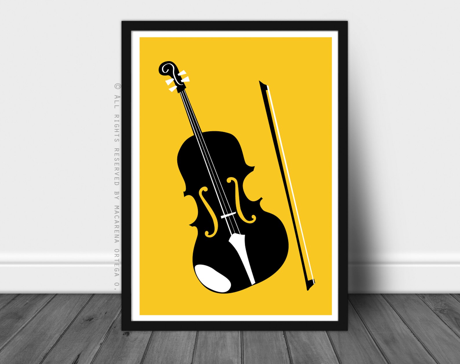 Violin Retro Art Print Violin for Music Lover Classic Music - Etsy