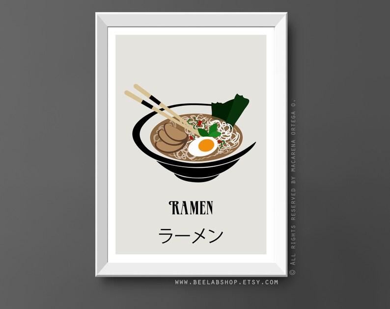 Ramen Art Print Ramen Poster Japanese Food Print Art Print | Etsy