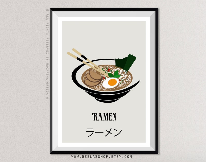 Ramen Art Print Ramen Poster Japanese Food Print Art Print | Etsy