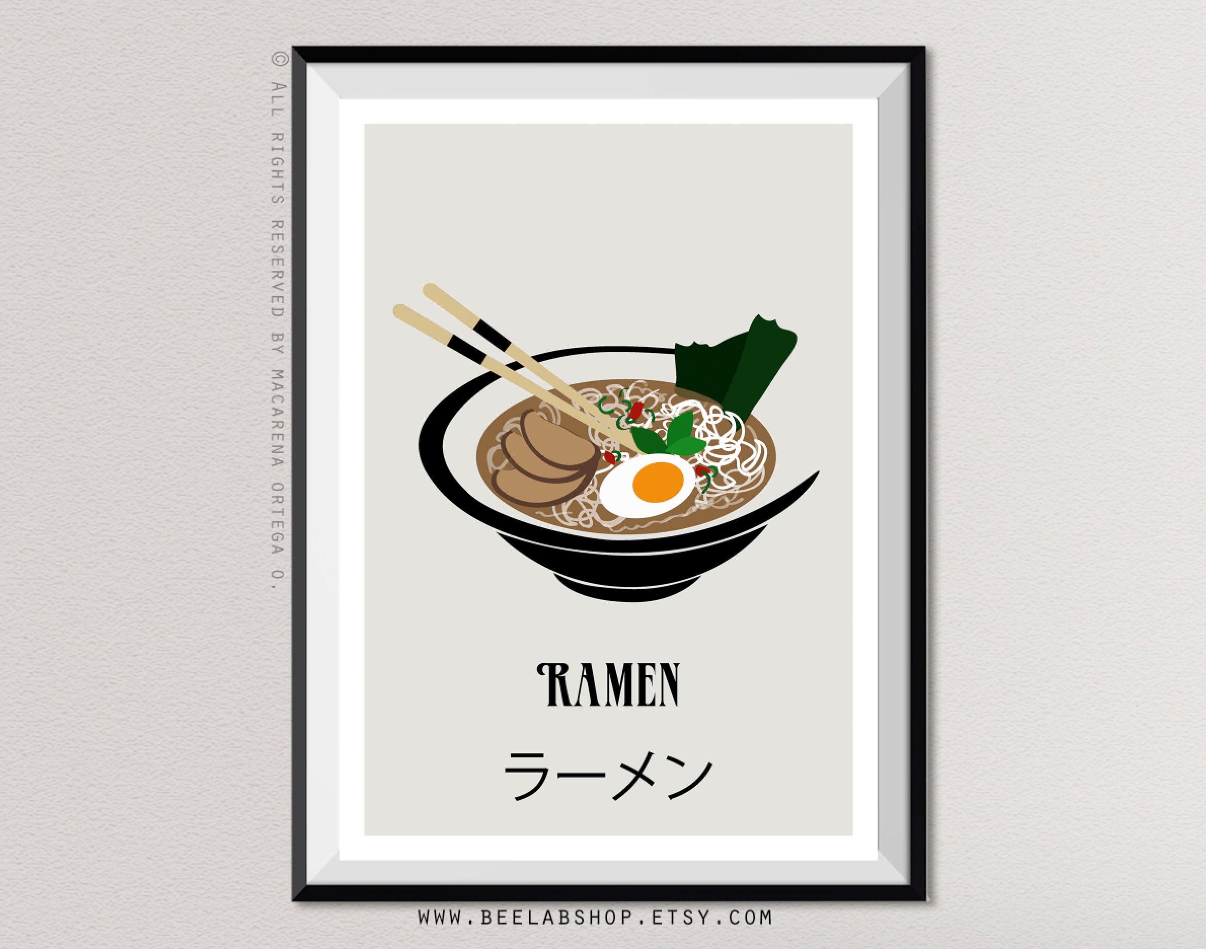 Ramen Art Print Ramen Poster Japanese Food Print Art Print | Etsy