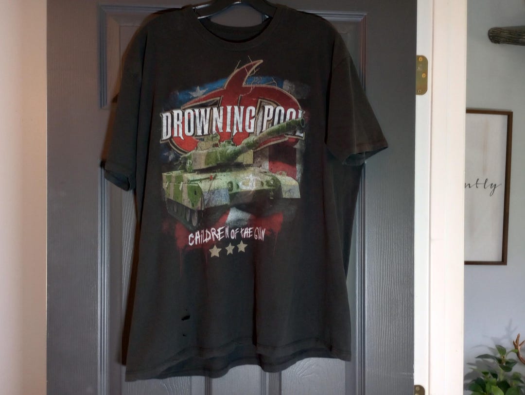 Drowning Pool Grunge Top Liver Die Tour Concert Tee Shirt Throwback ...