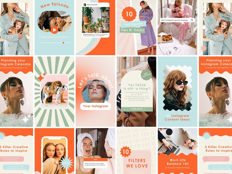Bold Instagram Reel Cover & Story Templates Set of 15 PSD - Etsy