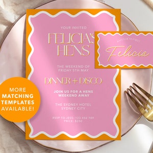 Modern Hens & Bridal Shower Party Games | Bachelorette Party | Wavy ...