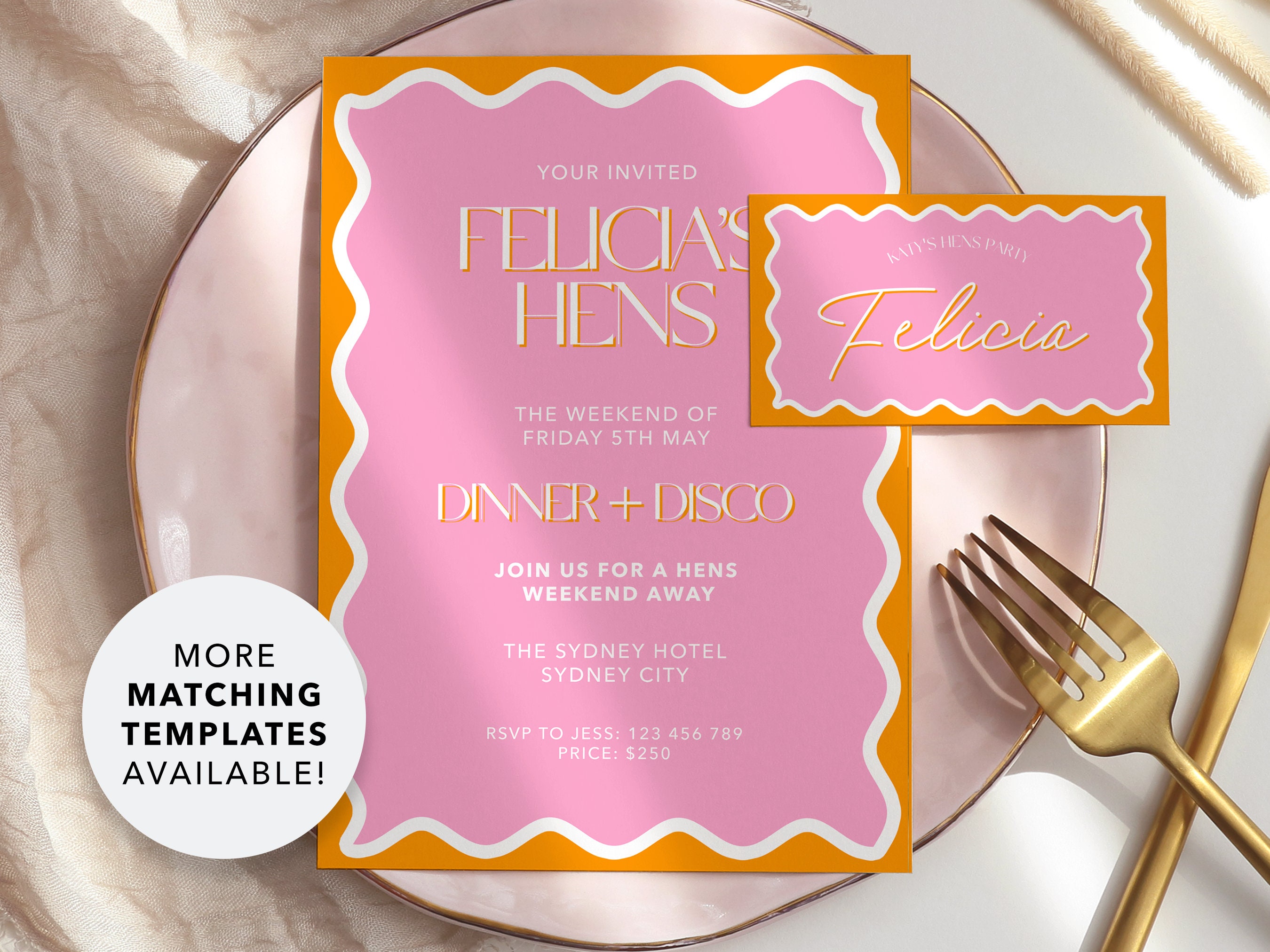 Printable Wavy Border Place Cards Custom Place Cards - Etsy Australia