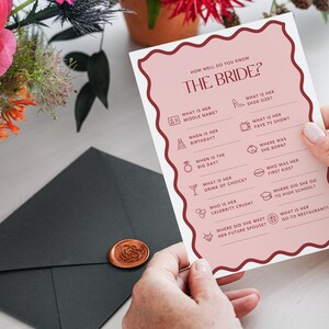 How Well Do You Know the Bride Quiz Game | Hens & Bridal Shower Party ...