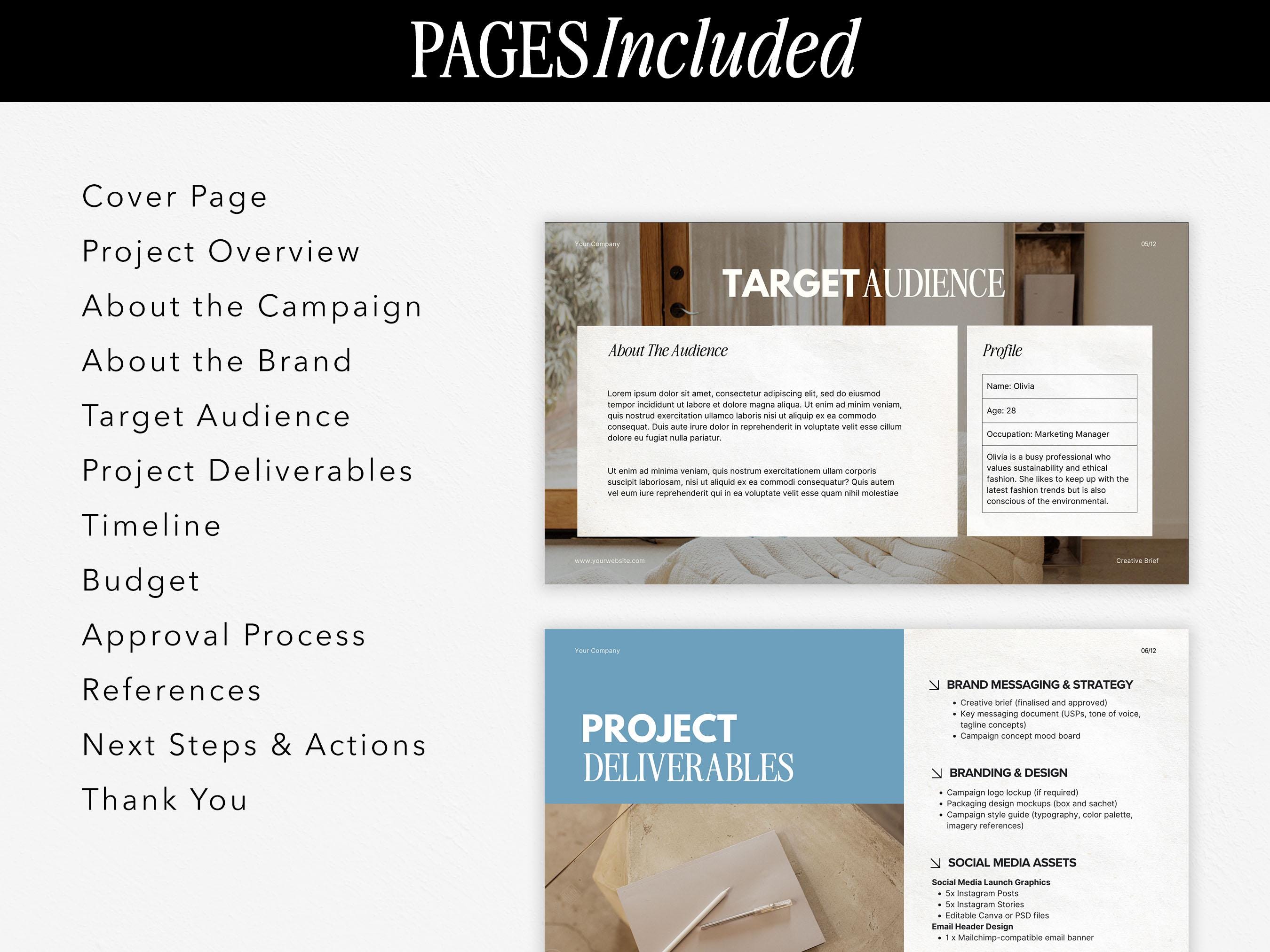 Creative Briefing Template | Business Template | Freelance Client Brief ...