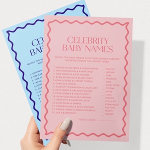 Celebrity Baby Name Baby Shower Game | Modern Baby Shower Games ...