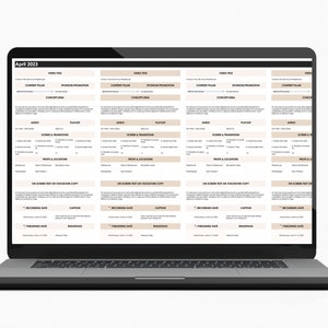 Tiktok & Reel Video Content Planner Google Sheet Spreadsheets Excel ...