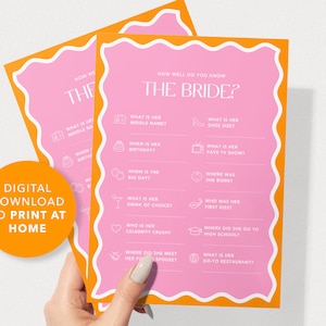 How Well Do You Know the Bride Quiz | Modern Hens & Bridal Shower Party ...